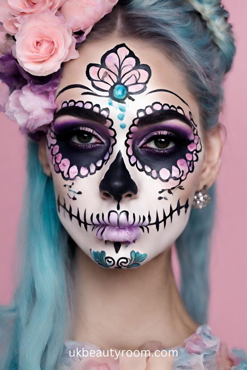 17 Pretty Sugar Skull Makeup Ideas for Halloween