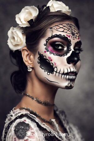 17 Pretty Sugar Skull Makeup Ideas for Halloween