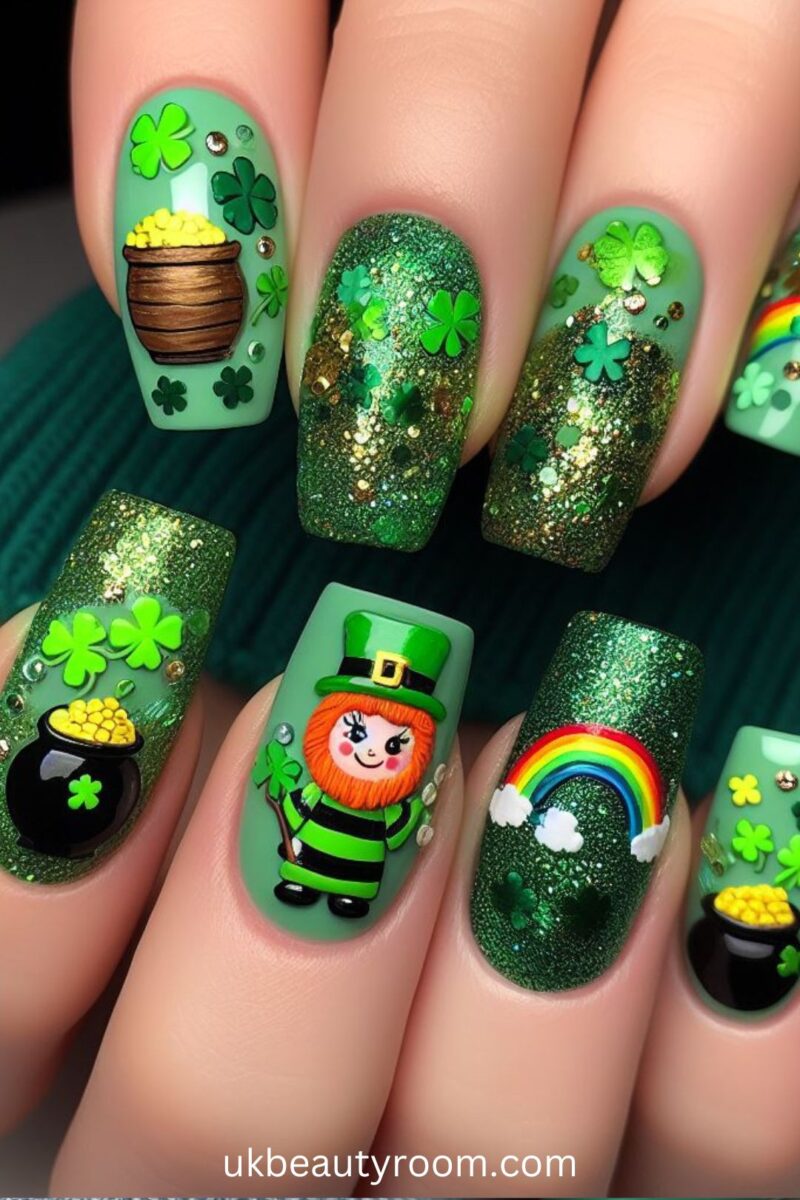 17 Cute Ideas for St. Patrick’s Day Nails in 2025