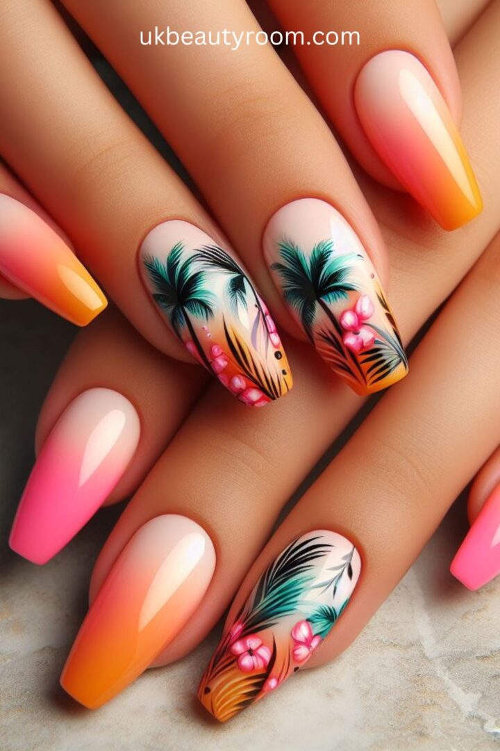 21 Tropical Nail Ideas to Brighten Your Look