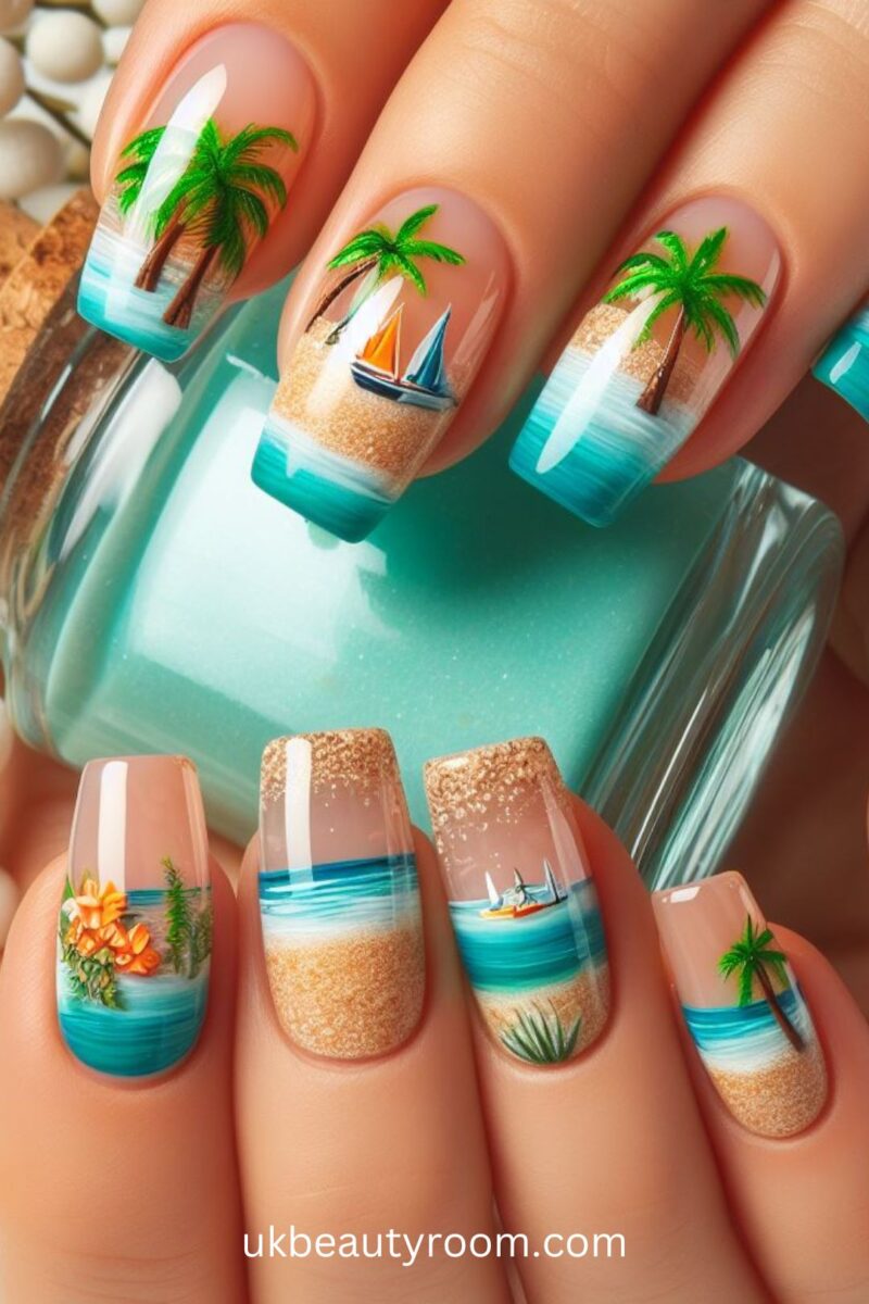 21 Tropical Nail Ideas to Brighten Your Look