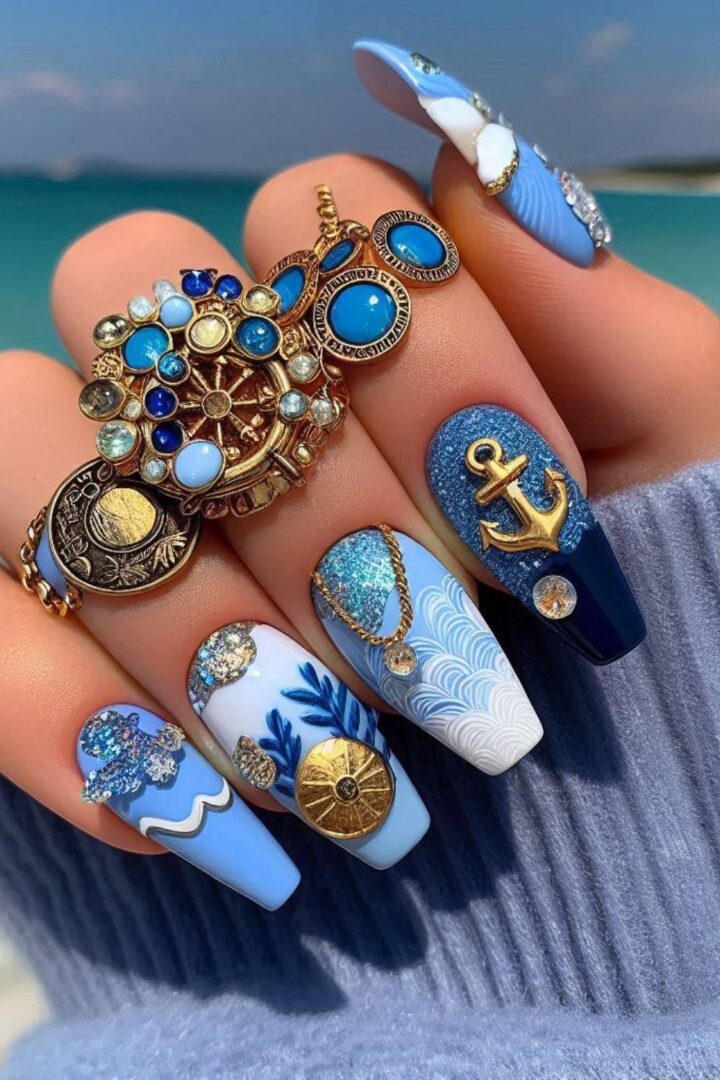 63 Sea-Inspired Nails for a Fresh, Coastal Vibe