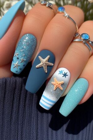 63 Sea-Inspired Nails for a Fresh, Coastal Vibe