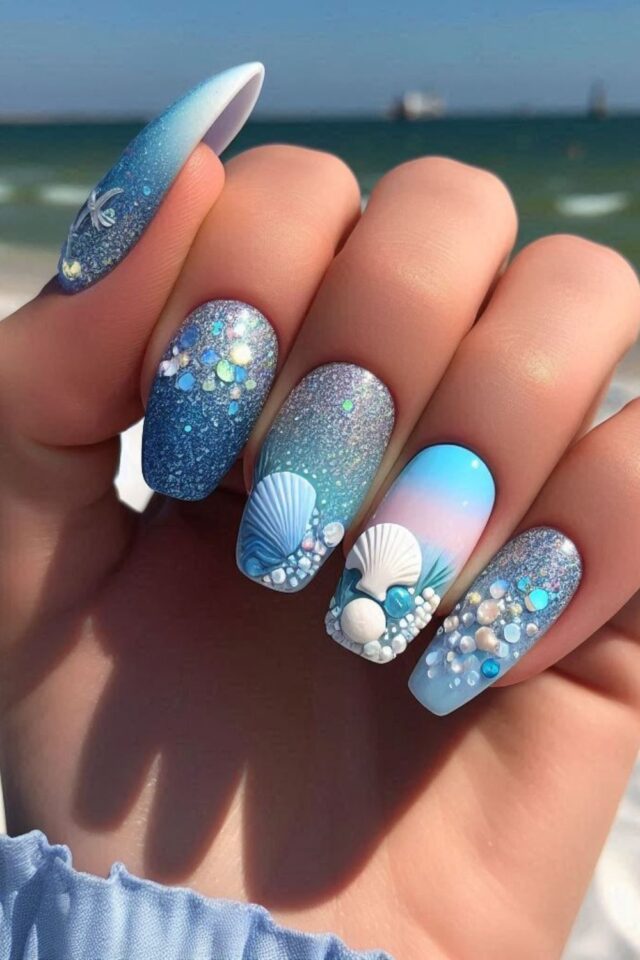 63 Sea-Inspired Nails for a Fresh, Coastal Vibe