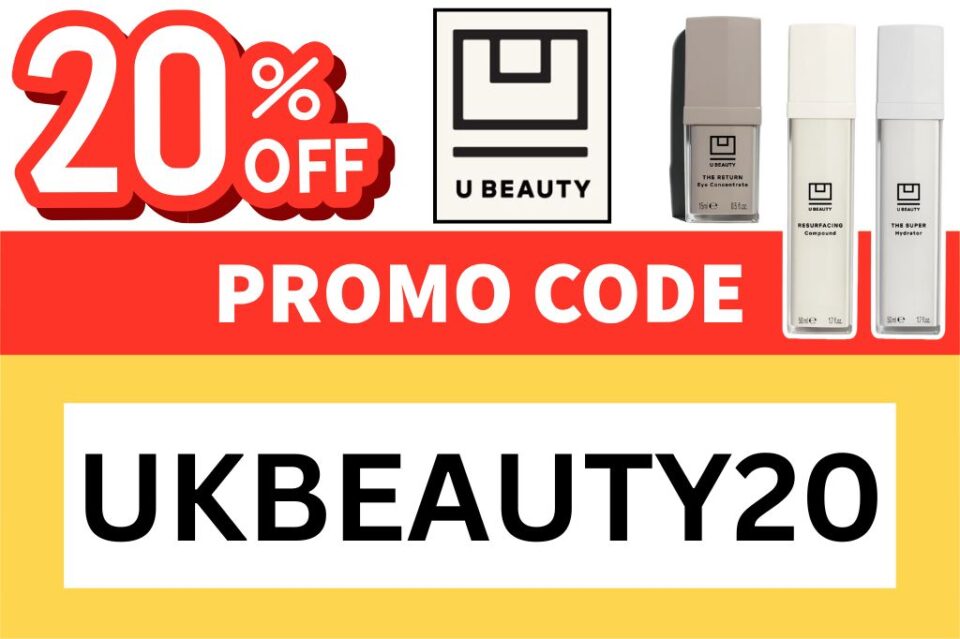 U BEAUTY Discount Code: UKBEAUTY20 for 20% off