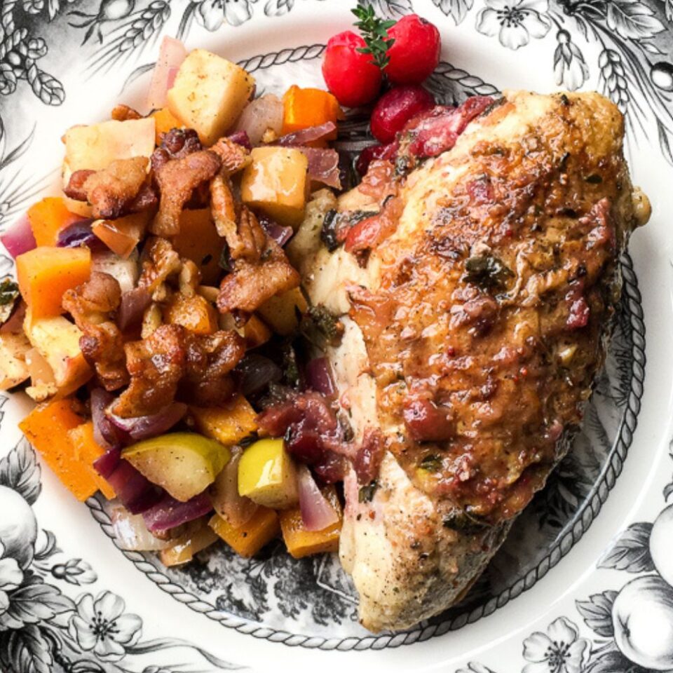 Delightful Orange-Cranberry Bone-In Chicken Breasts